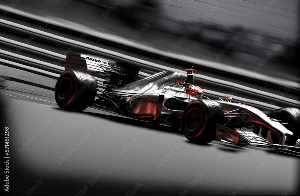 Photorealistic ai artwork of a concept race car with an open-wheel ...