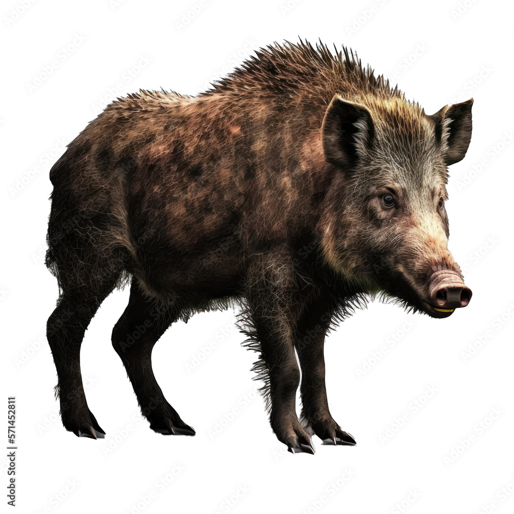 Animal Wild Boar Design Elements Isolated Transparent Background ...
