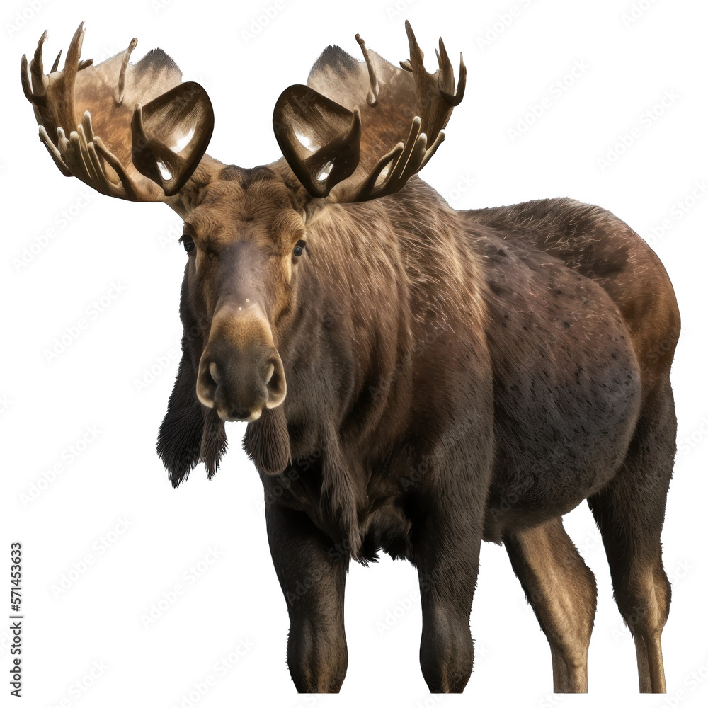 Animal Moose Design Elements Isolated Transparent Background: Graphic ...