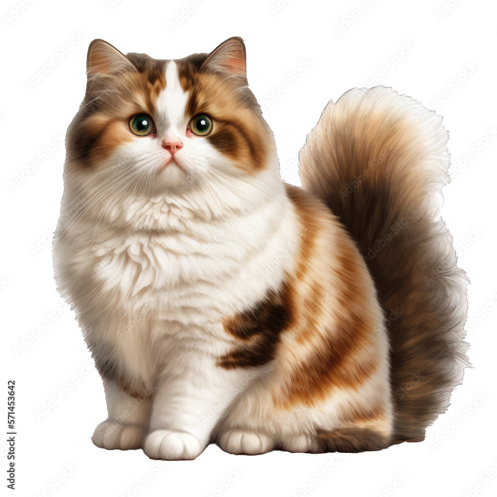 Animal Munchkin cat Design Elements Isolated Transparent Background ...