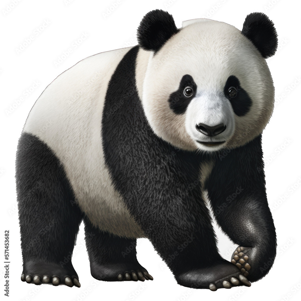 Animal Panda Design Elements Isolated Transparent Background: Graphic ...