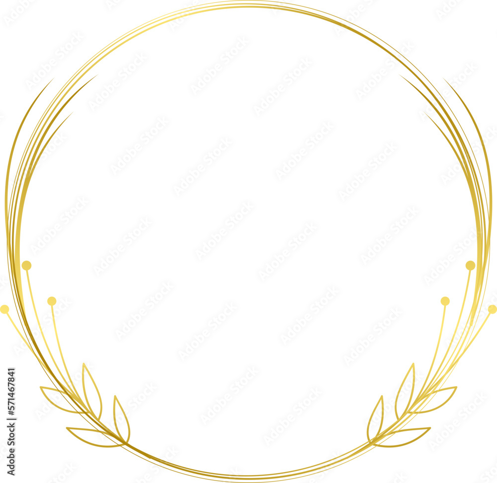 Luxury gold leaf frame border floral ornament for background, wedding ...