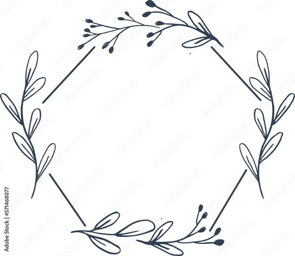 Simple Leaf Border Clip Art