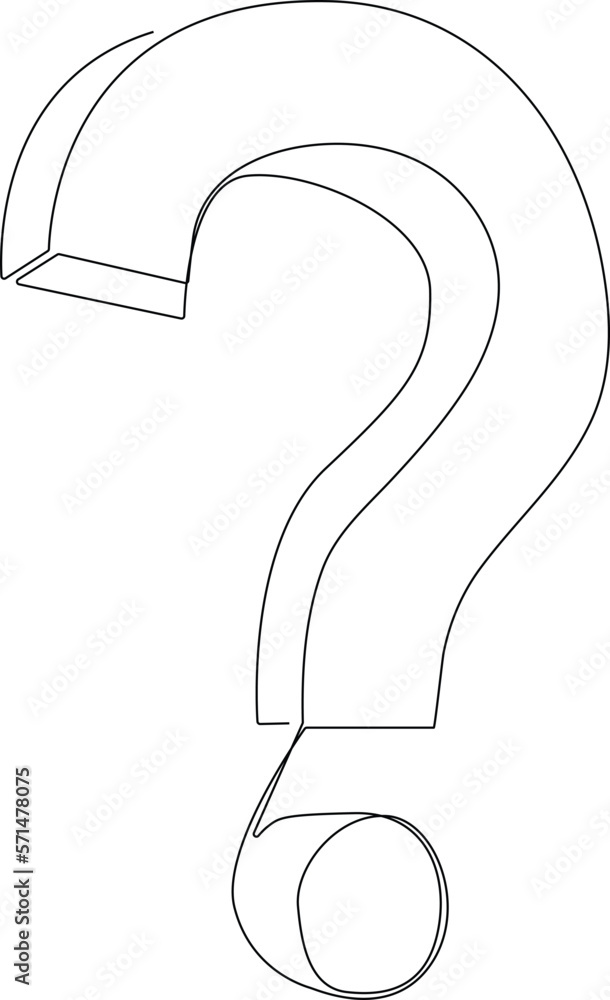 Continuous one line drawing question marks symbols. Frequently Asked ...