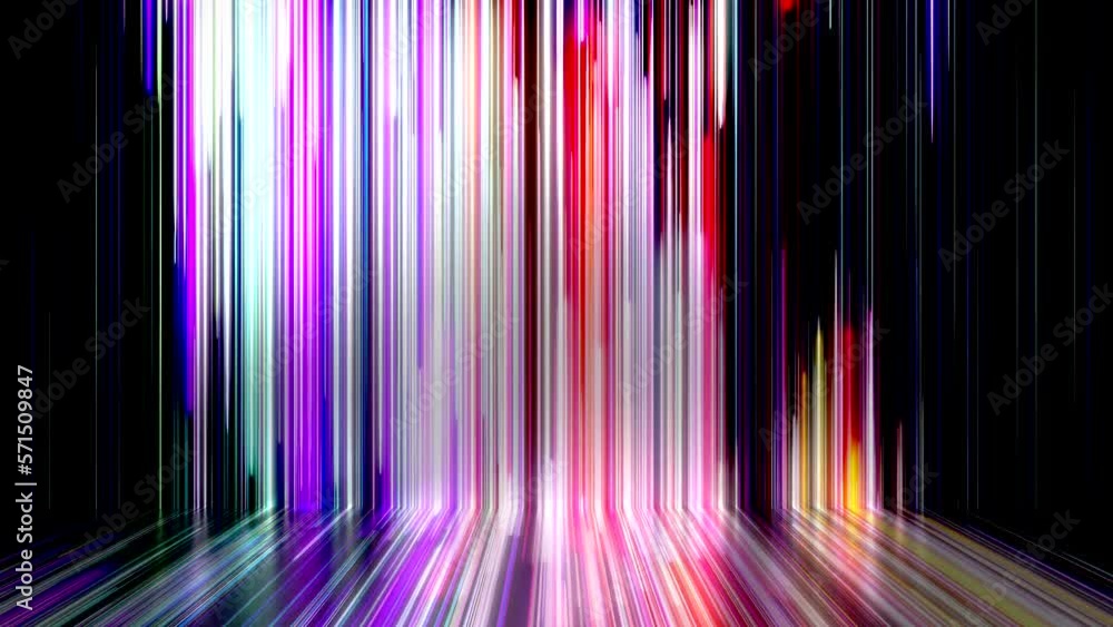 Abstract red, blue, violet and yellow background with falling light ...