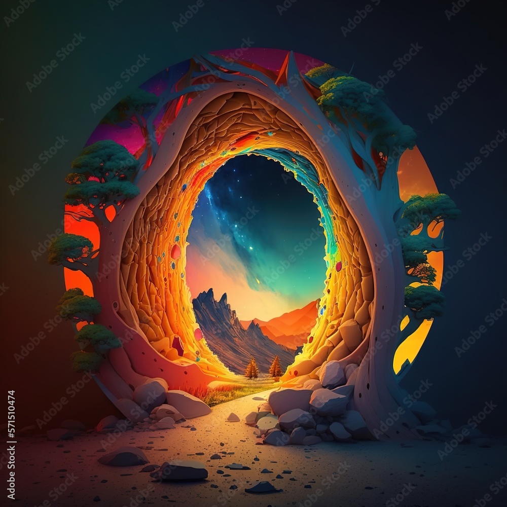 interdimensional gate that connects between our world and another world ...