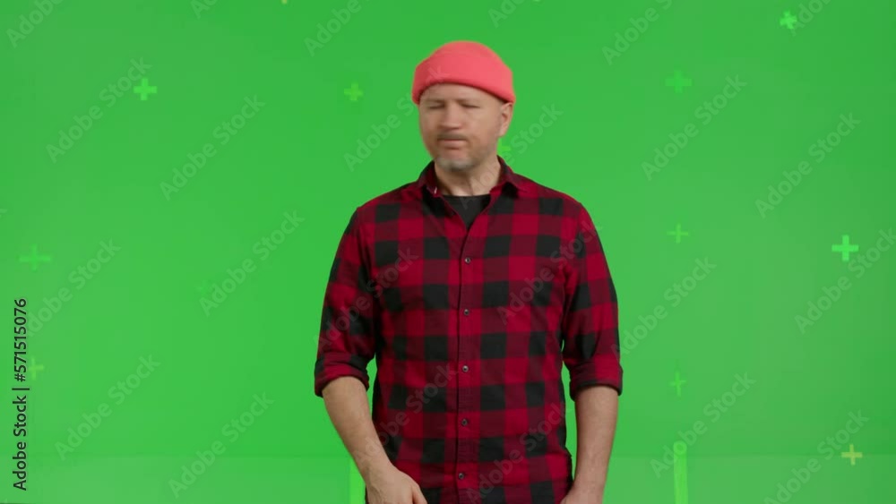 Man saying no by shaking his head . Serious male model showing a ...