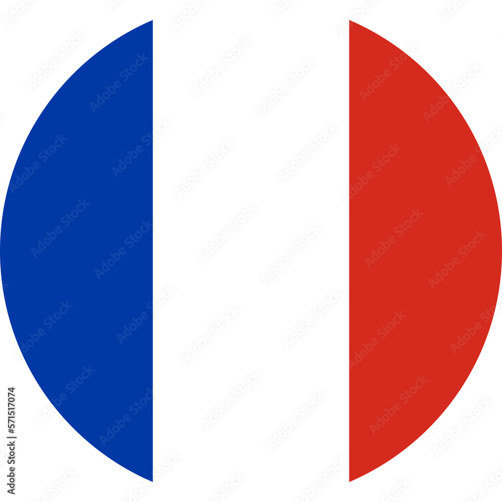 France round flag isolated - High quality circular web button of the ...