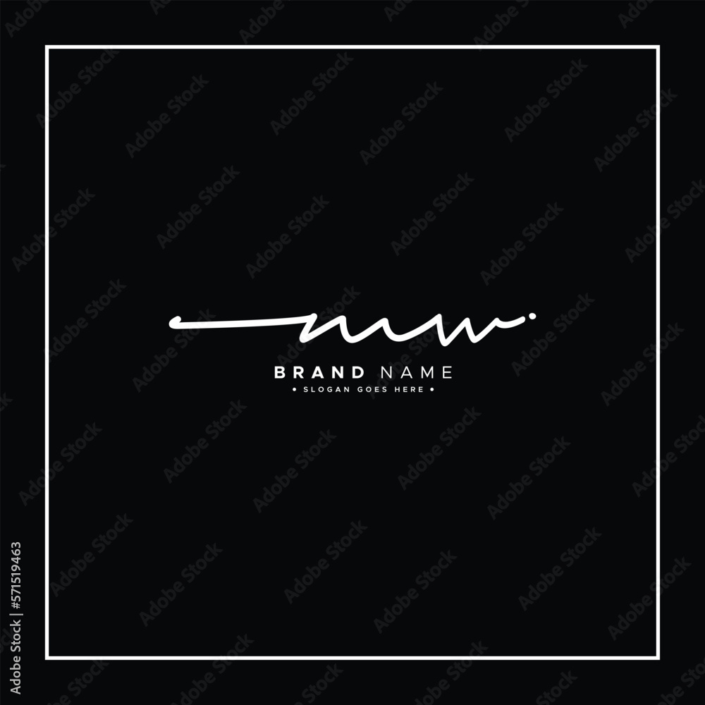 MW Handwritten Signature logo - Vector Logo Template for Beauty ...