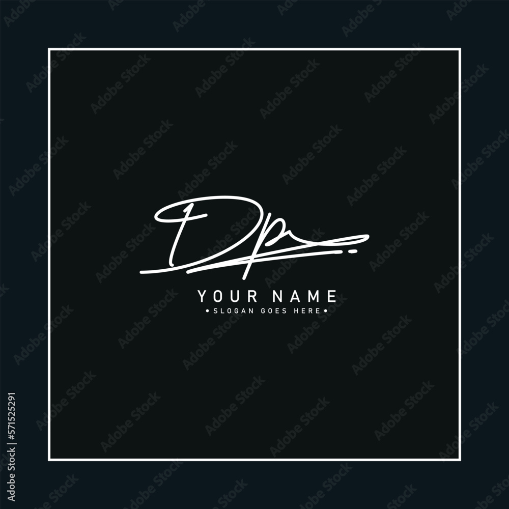 Simple Signature Logo for Alphabet DP - Handwritten Signature for ...