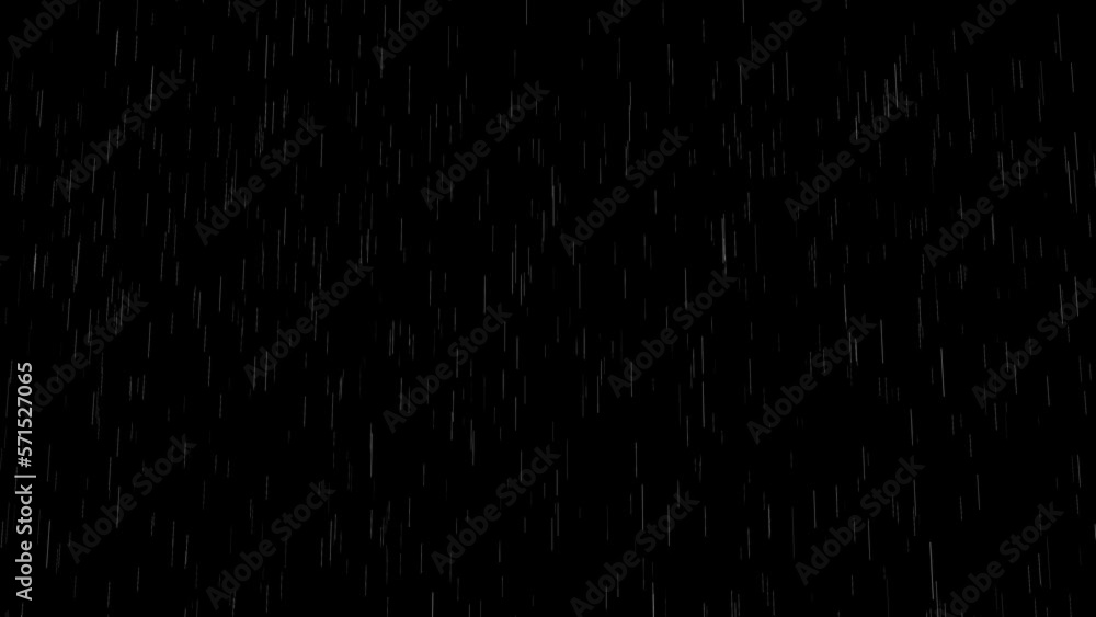 3d Realistic Rain Falling On Alpha Channel, Rain Falling On Black ...
