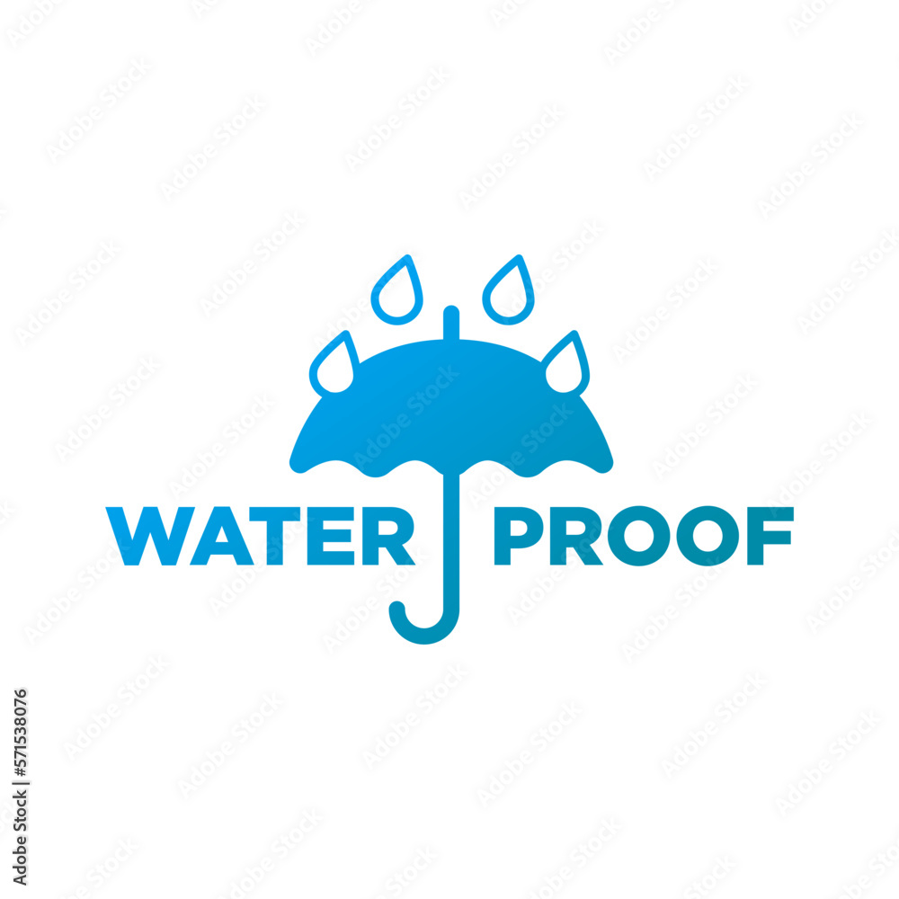 Water proof logo vector illustration isolated on white background Stock ...