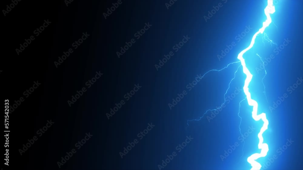 Realistic Lightning Thunderbolts Strikes On Black Background, Lightning ...
