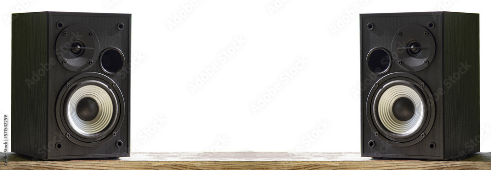 Acoustic sound speakers on transparent background. Multimedia, audio ...