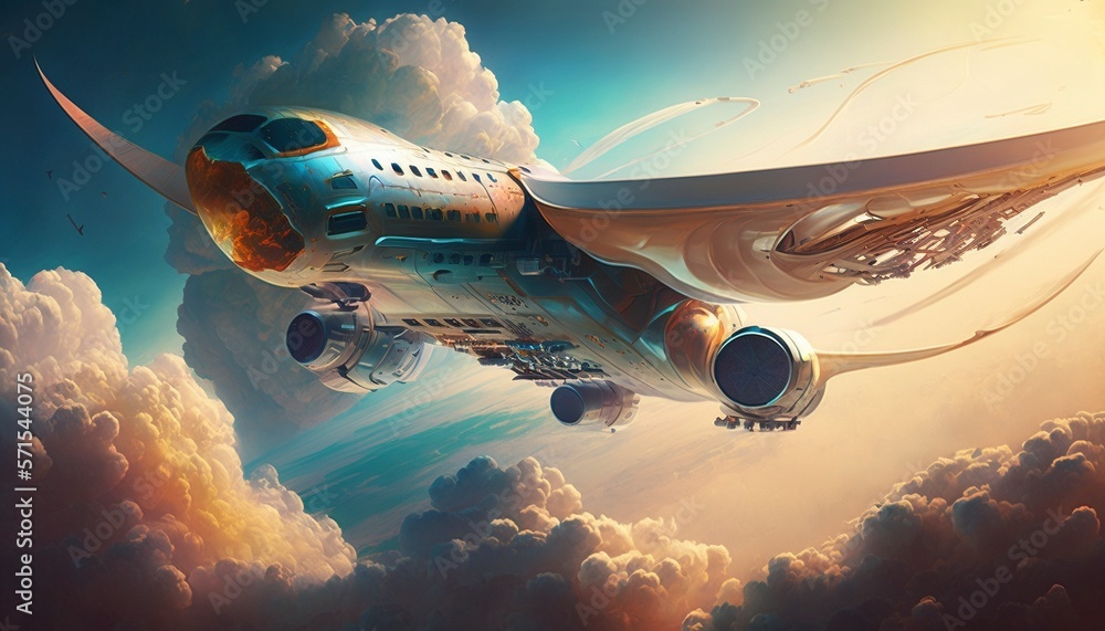 Futuristic Plane Design - The Future Of Air Travel Stock Illustration ...