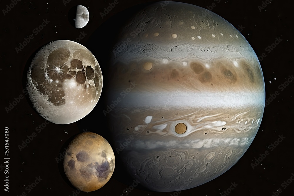 The Jupiter And Moons Of Jupiter