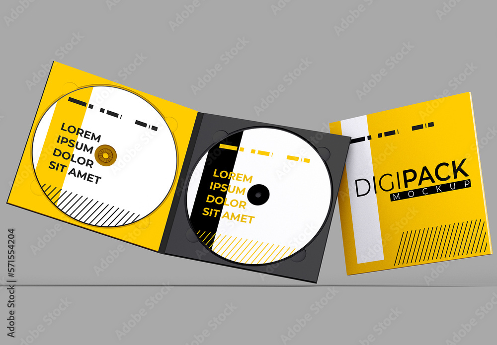 Digipack Double CD Mockup Stock Template | Adobe Stock