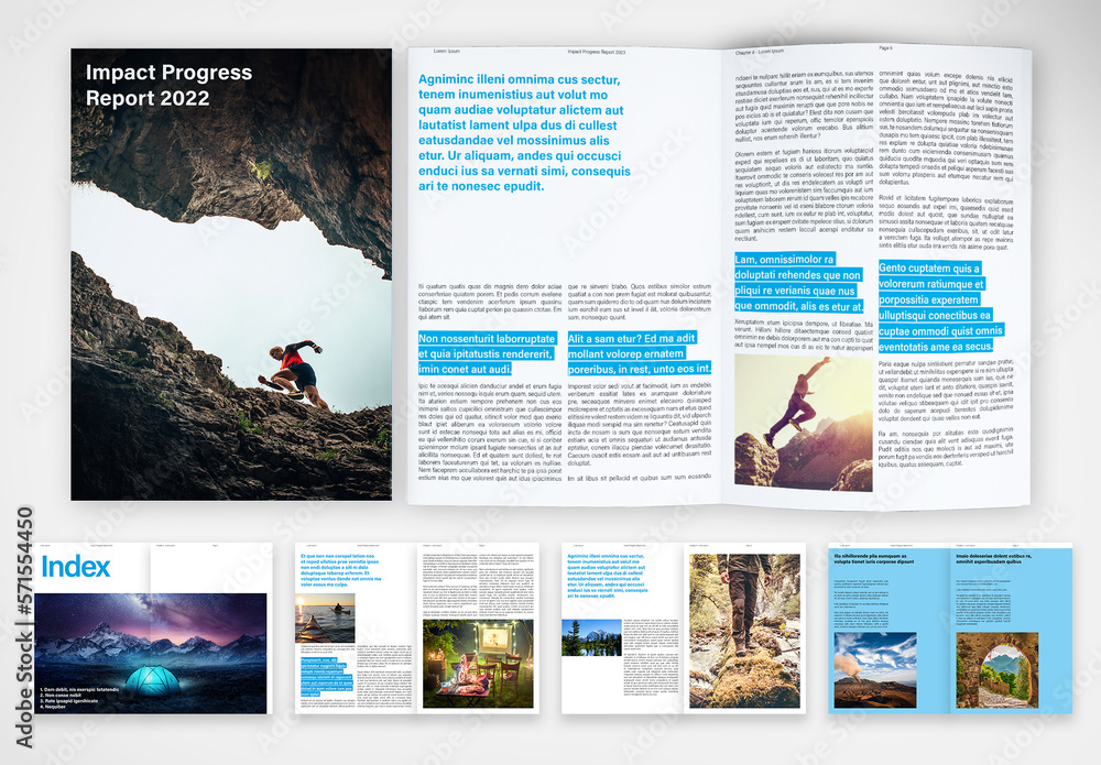 Impact Progress Report Stock Template | Adobe Stock