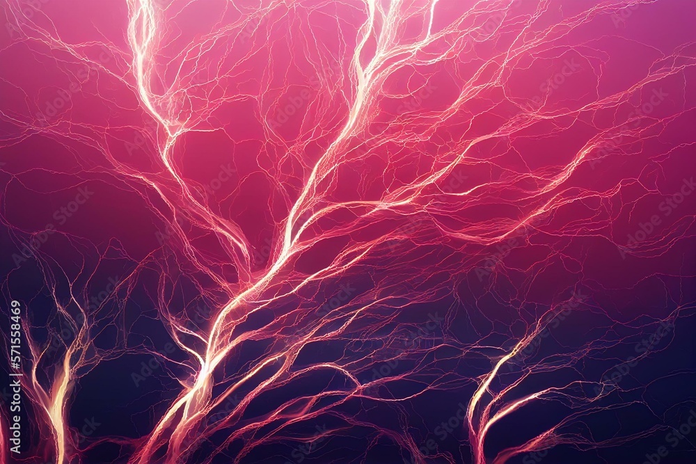 Abstract realistic nature red lightning thunder background . Bright ...