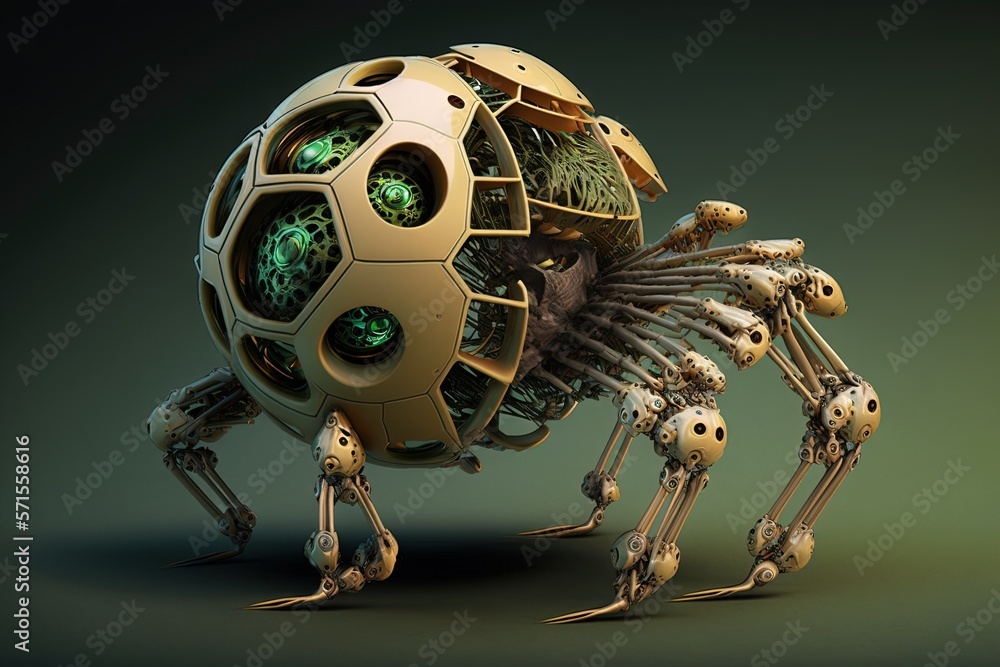 Fantasy creature with a hard, exoskeleton shell and a ball-and-socket ...