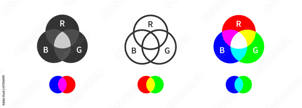 Vettoriale Stock RGB palette icon on light background. Calibration of ...