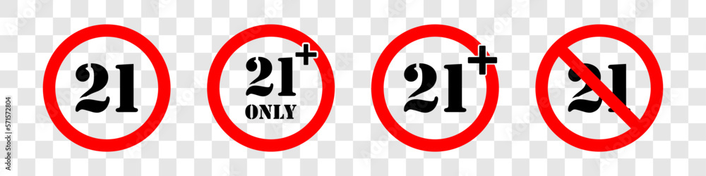 21 plus only. Under twenty one not allowed sign. Content is restricted ...