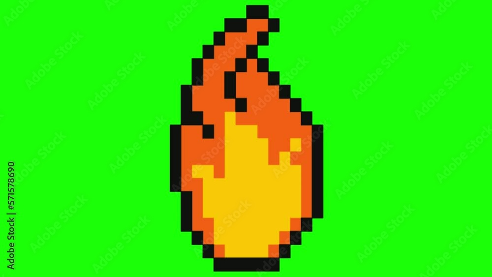 animated footage of fire, fire explosion, flames, with green screen ...