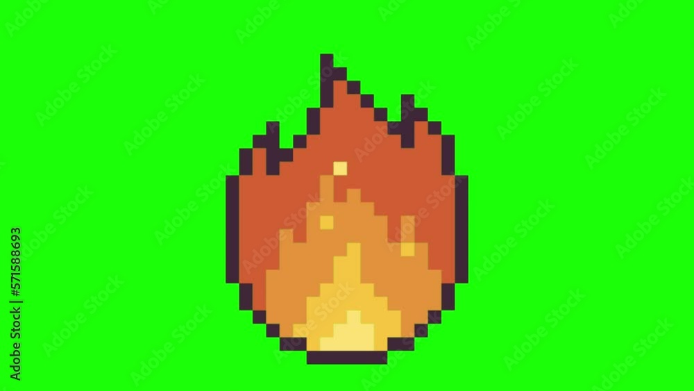 animated footage of fire, fire explosion, flames, with green screen ...