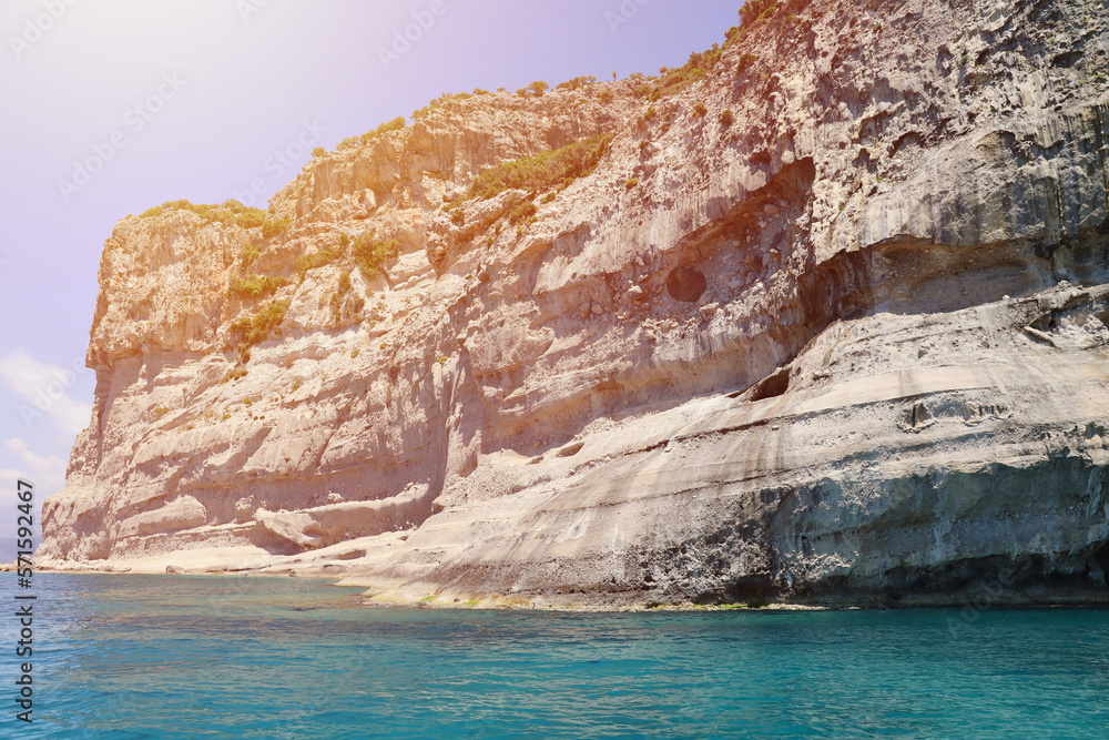 Travel in Turkey Aegean sea and rocks island landscape nature ...