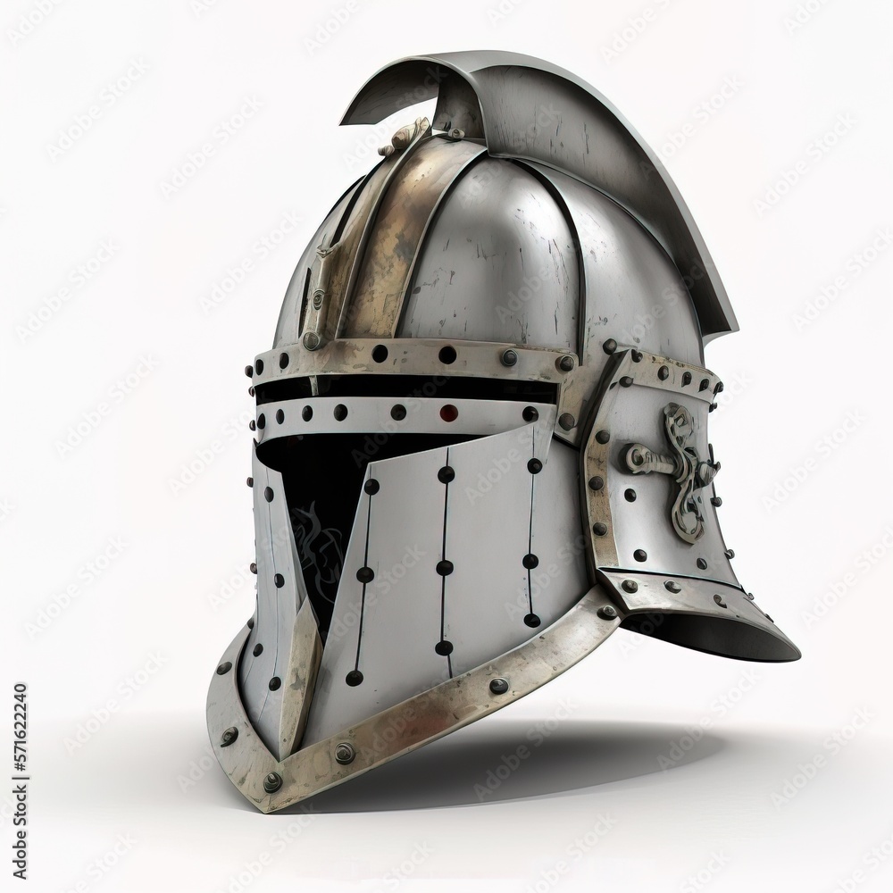 Medieval iron helmet for warrior Stock Illustration | Adobe Stock
