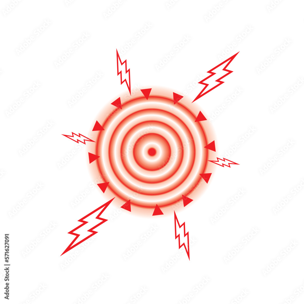 Pain Icon, Painful Spot Mark, Ache Symbol, Painkiller Target, Pain ...