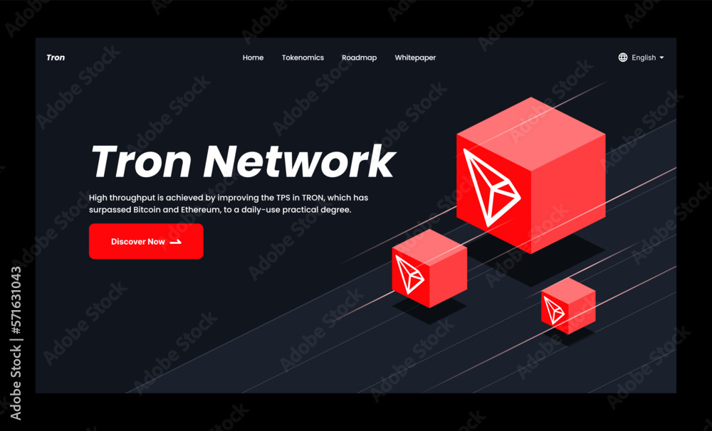 Vecteur Stock Tron landing page. Vector illustration. Tron UI Design ...