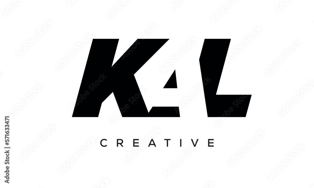 KAL letters negative space logo design. creative typography monogram ...