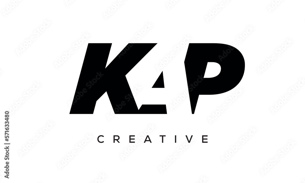KAP letters negative space logo design. creative typography monogram ...