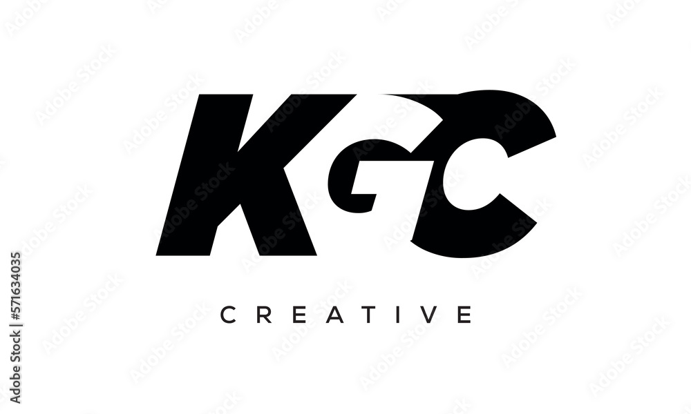 KGC letters negative space logo design. creative typography monogram ...