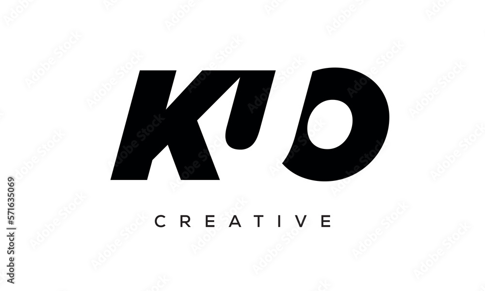 KUO letters negative space logo design. creative typography monogram ...
