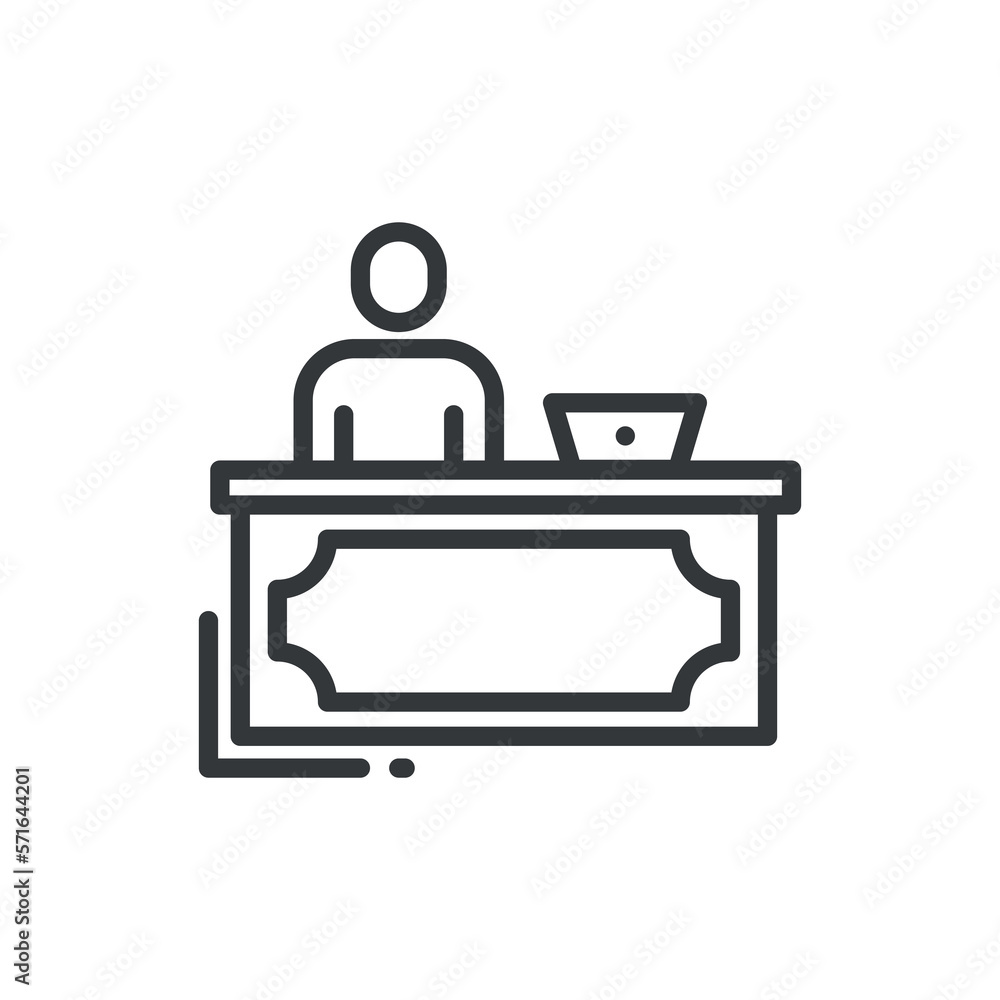 director desk icon.Thin line director desk icon from business ...