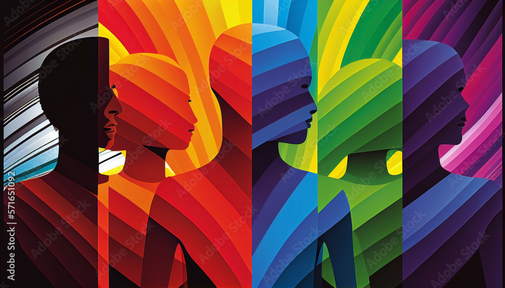 Rainbow diversity. Freedom, diversity and equality abstract concept ...