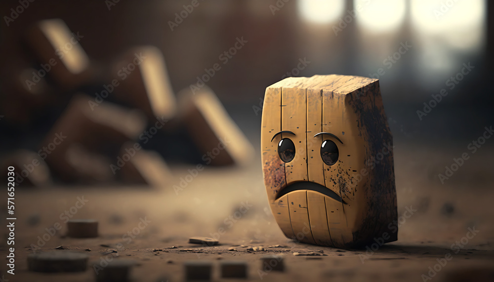 Sad Face. Ai generated. Stock Illustration | Adobe Stock