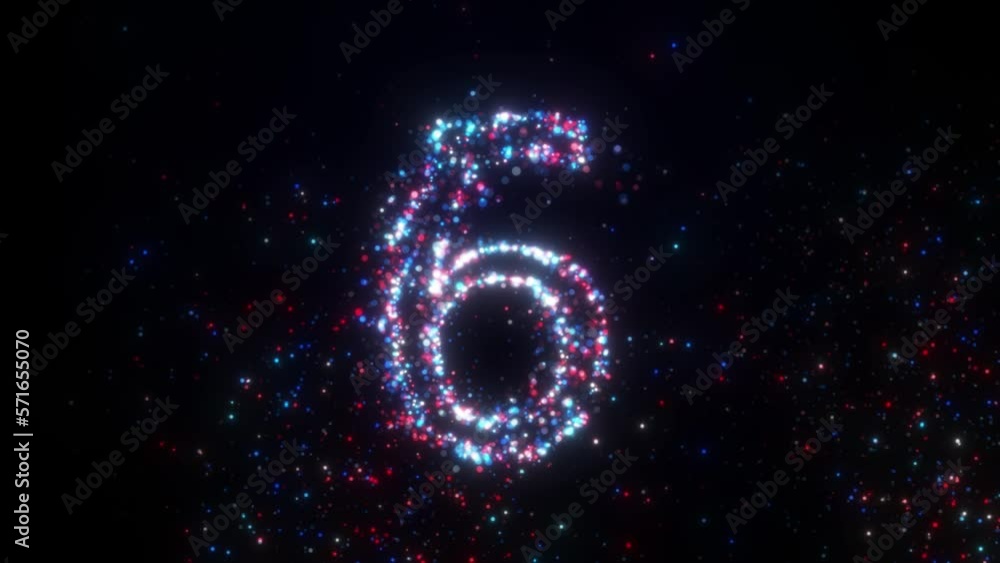 Particle Number Countdown, Small Dot Countdown Clock 10 To 0 Made With ...