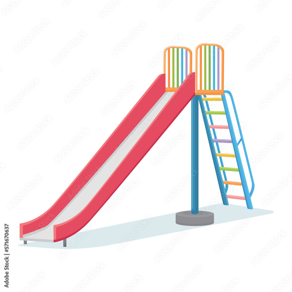 Slide vector illustration on white background. Slide is a facility for ...