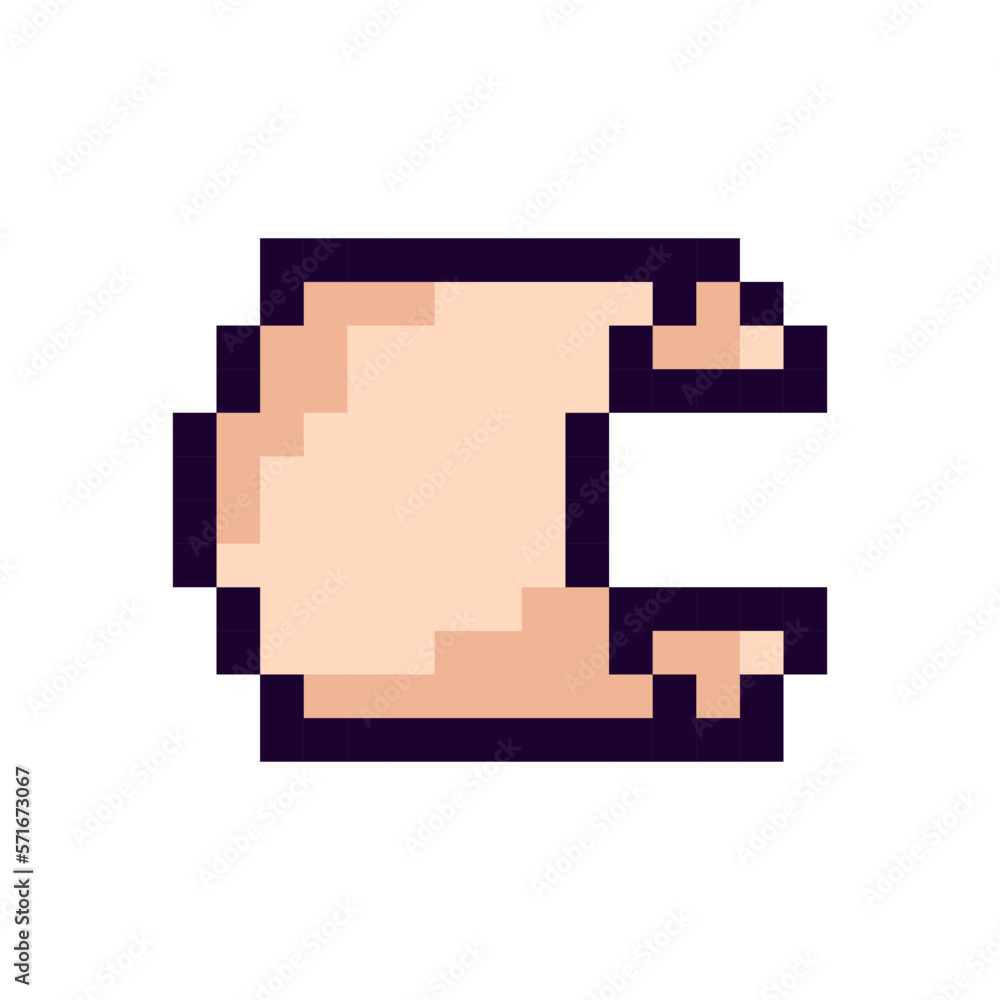 Scroll Pixel Art gaming item. Game pixel parchment icon, scroll 8Bit ...