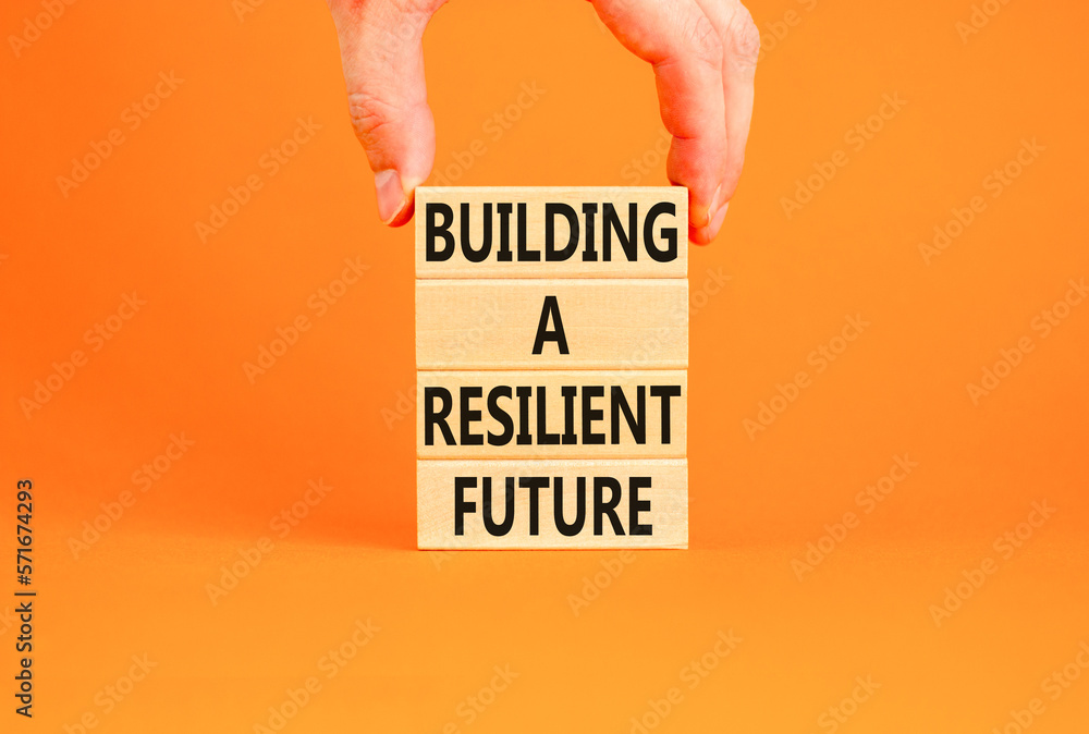 Building a resilient future symbol. Concept word Building a resilient ...