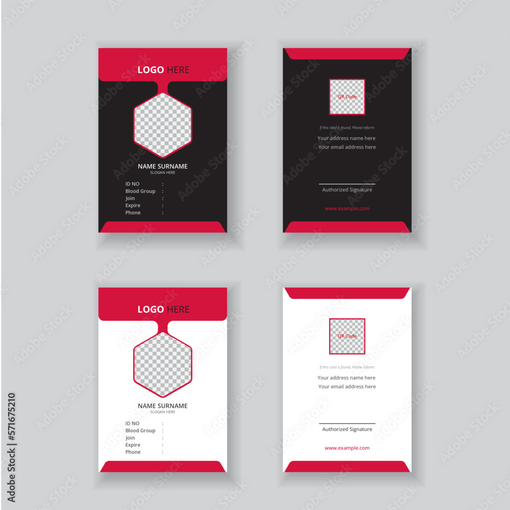Office Id Card Layout | Employee Id Card for Your Business or Company ...