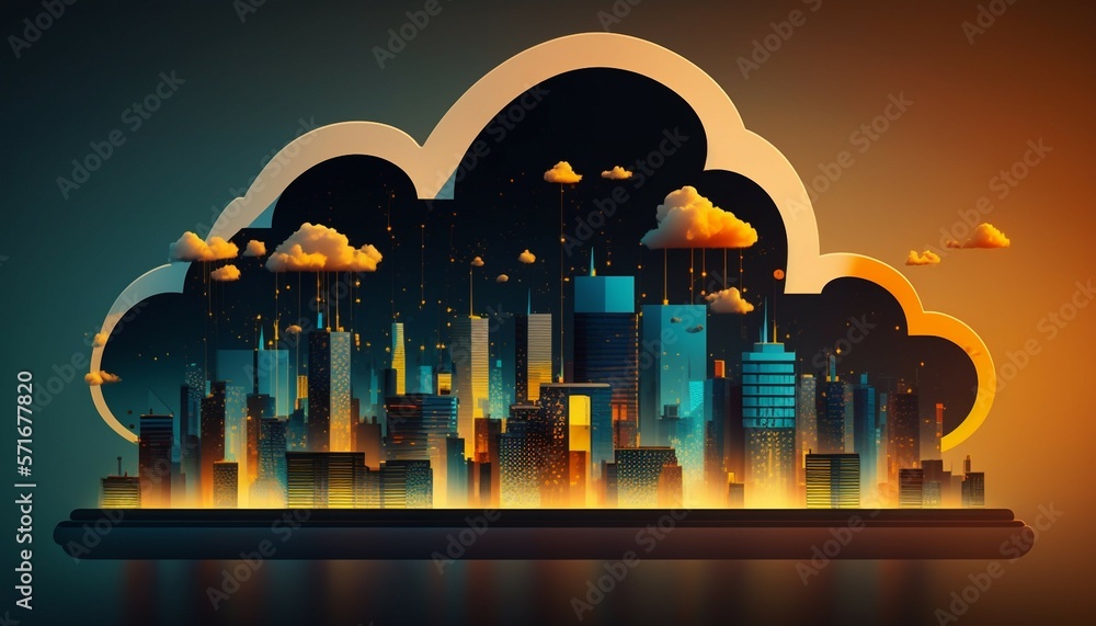Cloud computing concept. background with the globe. technology concept ...