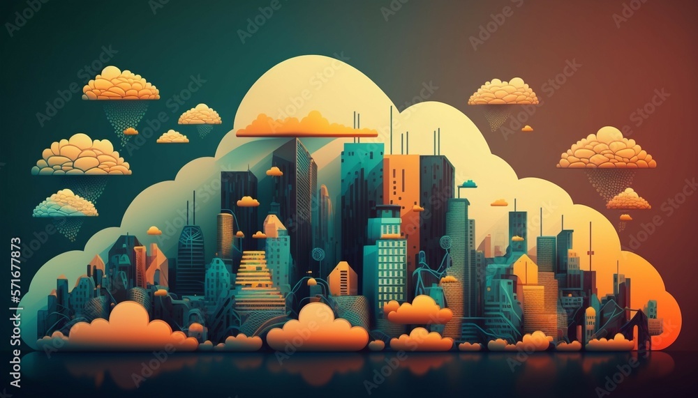 Cloud computing concept. background with the globe. technology concept ...