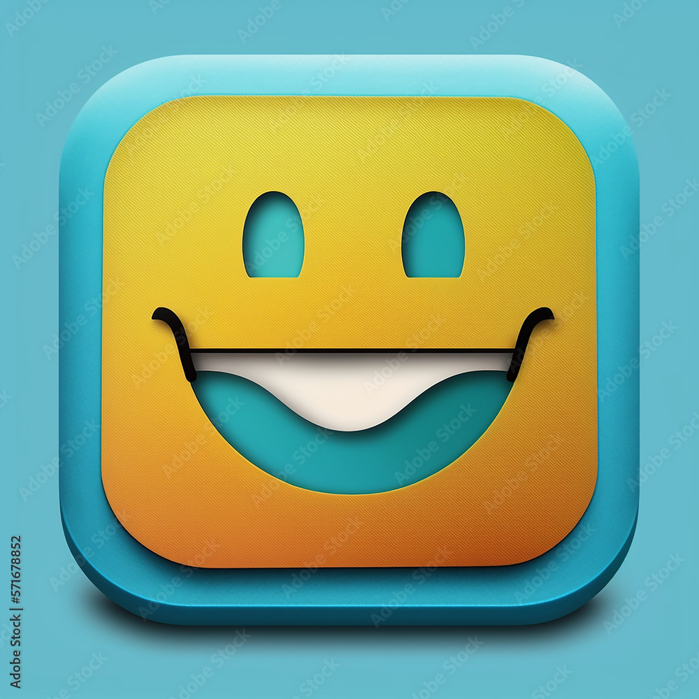 icon for happy apps. Social media interaction. Emotions. Simple filled ...