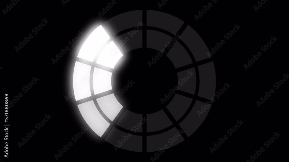 Loading Circle Video with Glow. Loading Animation on Transparent ...