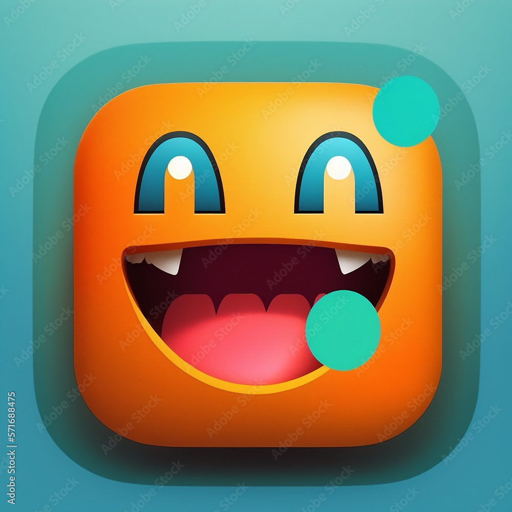 icon for happy apps. Social media interaction. Emotions. Simple filled ...