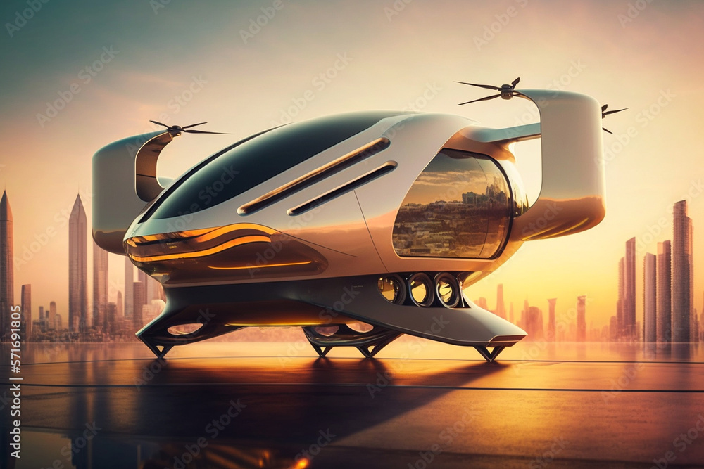 Future of urban air mobility, city air taxi, UAM urban air mobility ...